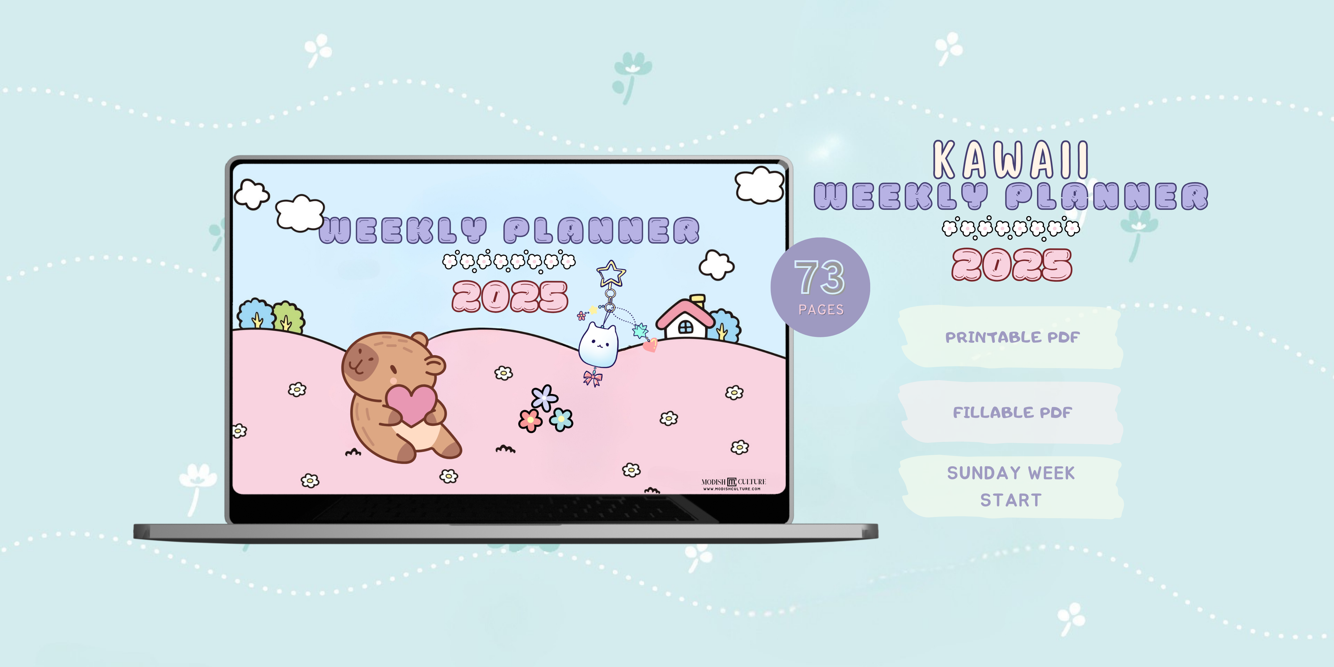 Stay Cute & Organized: The 2025 Kawaii Weekly Planner Printable ...