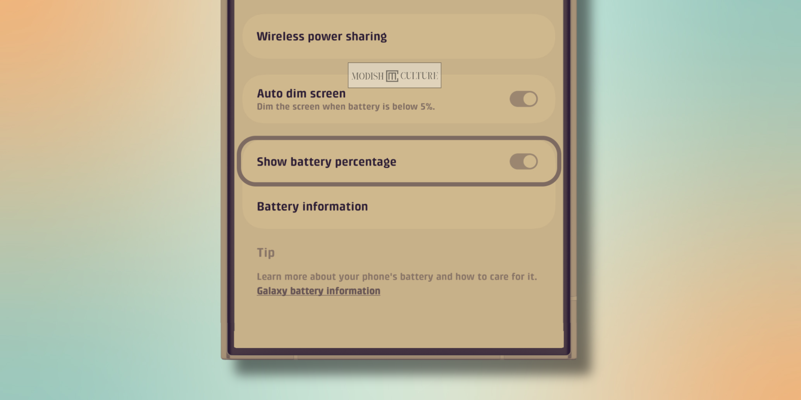 How to Show the Battery Percentage on Android – Modish Culture