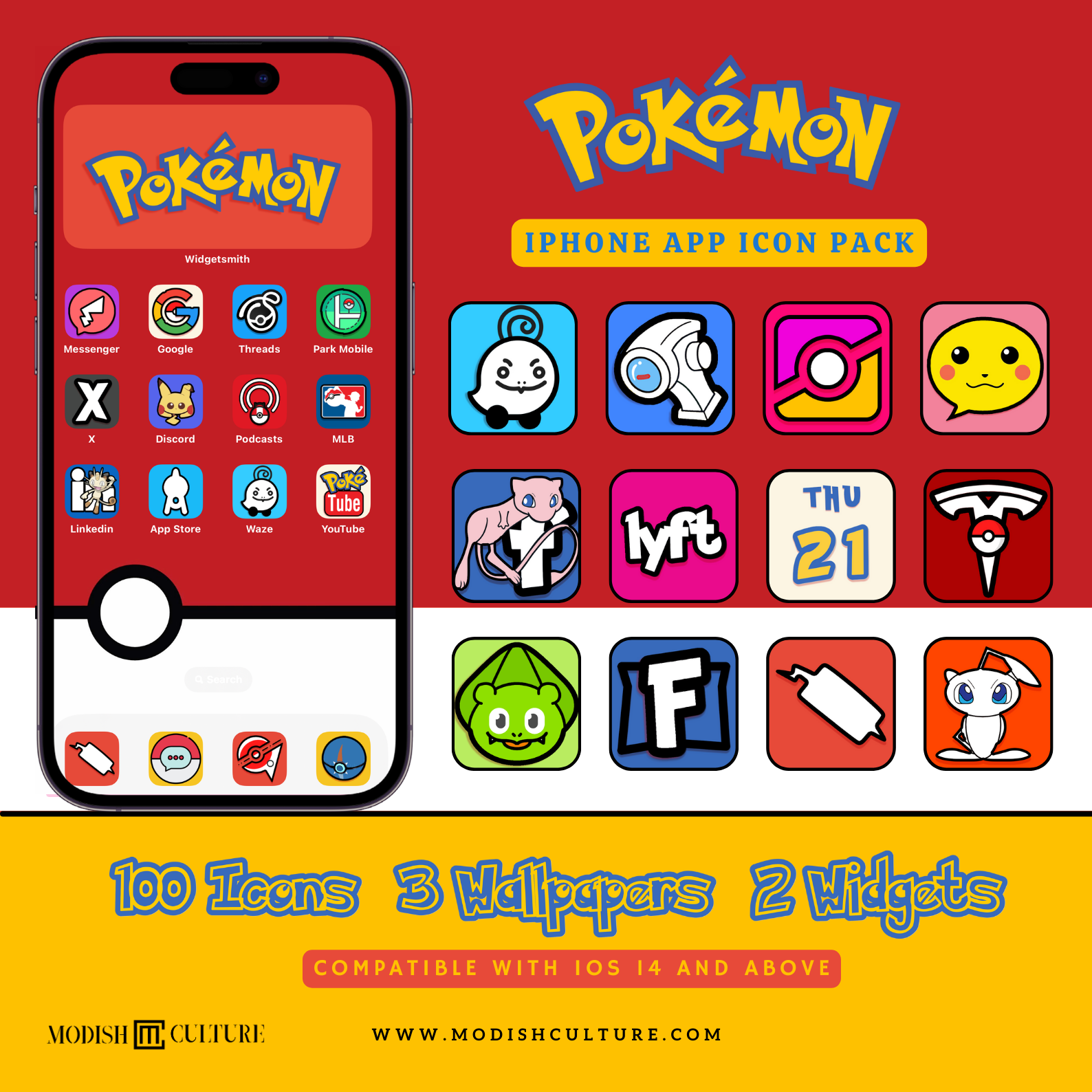 Pokémon iPhone App Icon Theme for iOS14+ – Modish Culture