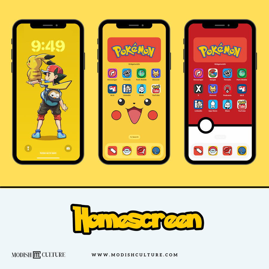 Pokémon iPhone App Icon Theme for iOS14+ – Modish Culture
