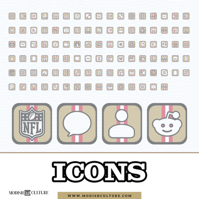 Red and Gold Niners App Icon Theme for iOS14+ | San Francisco 49ers ...
