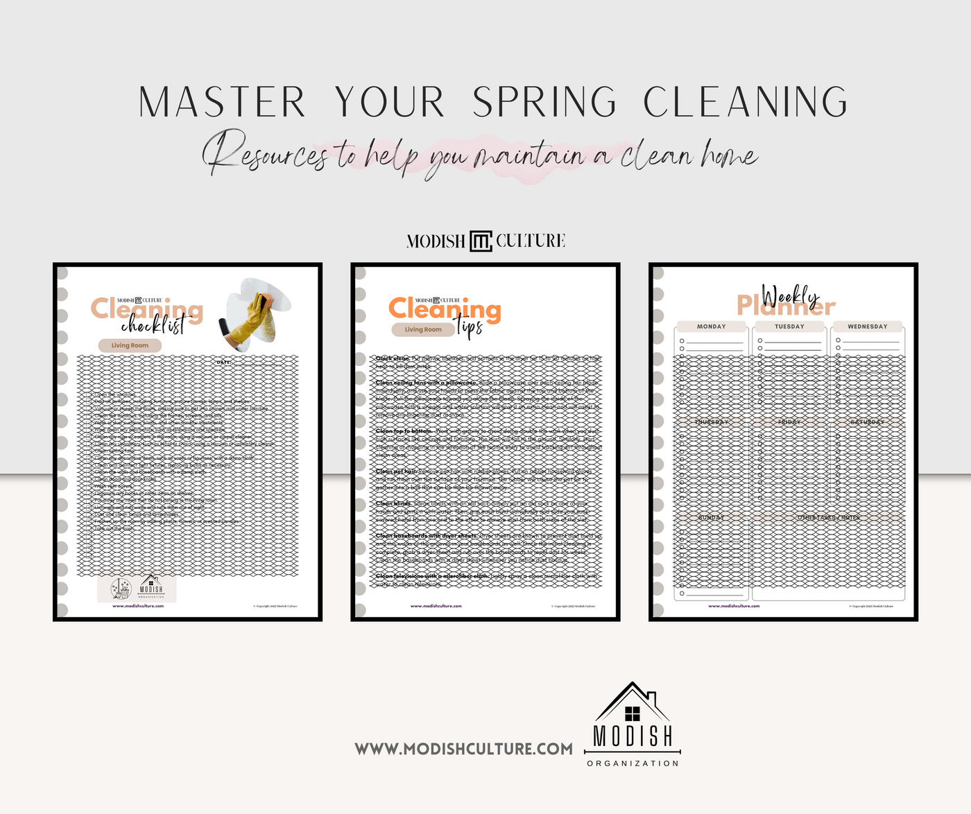 Living Room Cleaning Planner & Checklist | PRINTABLE PDF – Modish Culture